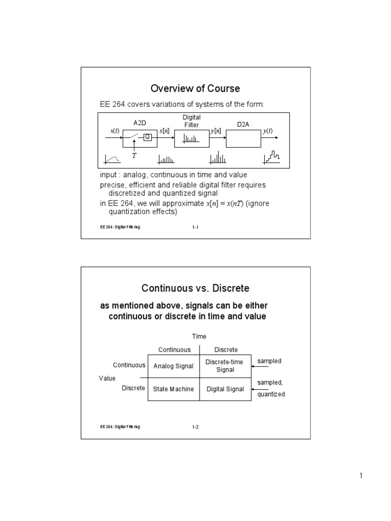 Lecture1 2up | PDF | Filter (Signal Processing) | Control Theory