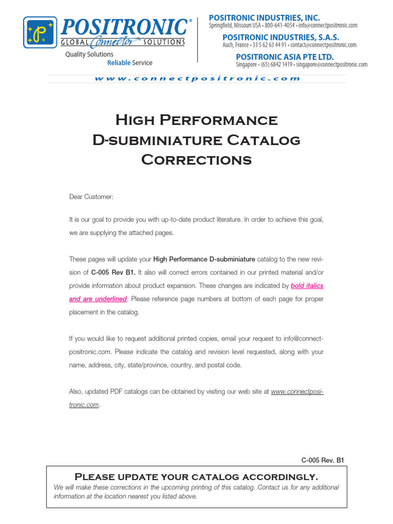 C005 RevB1 Supplement | PDF