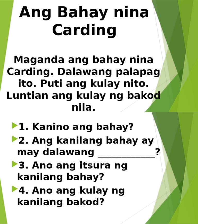 Ang Bahay Nina Carding | PDF
