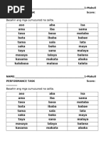 GRADE 1 Q1 Week 1 Worksheets MATATAG - Teacher Mhejz Bacani | PDF