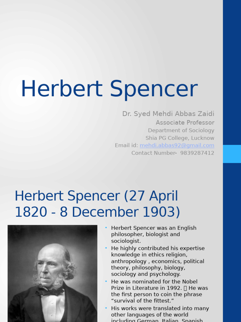 Herbert Spencer | PDF