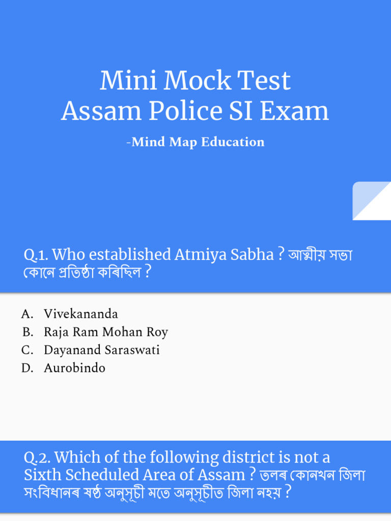 Mini Mock Test | PDF | South Asia