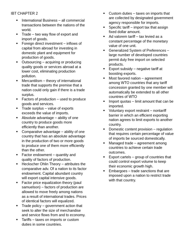 Ibt Chapter 2 | PDF