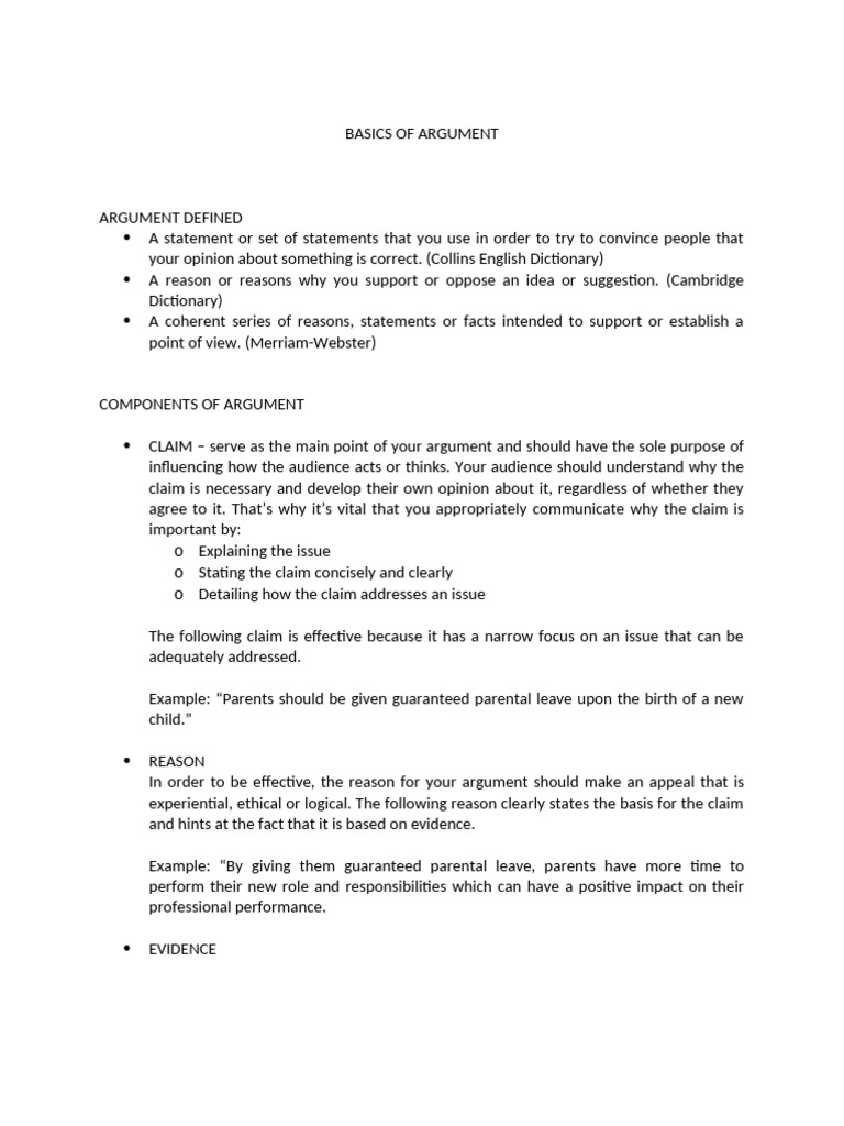 Basics-of-Argument | PDF