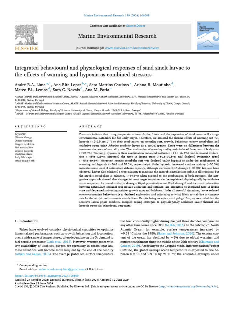 Marine Environmental Research | PDF