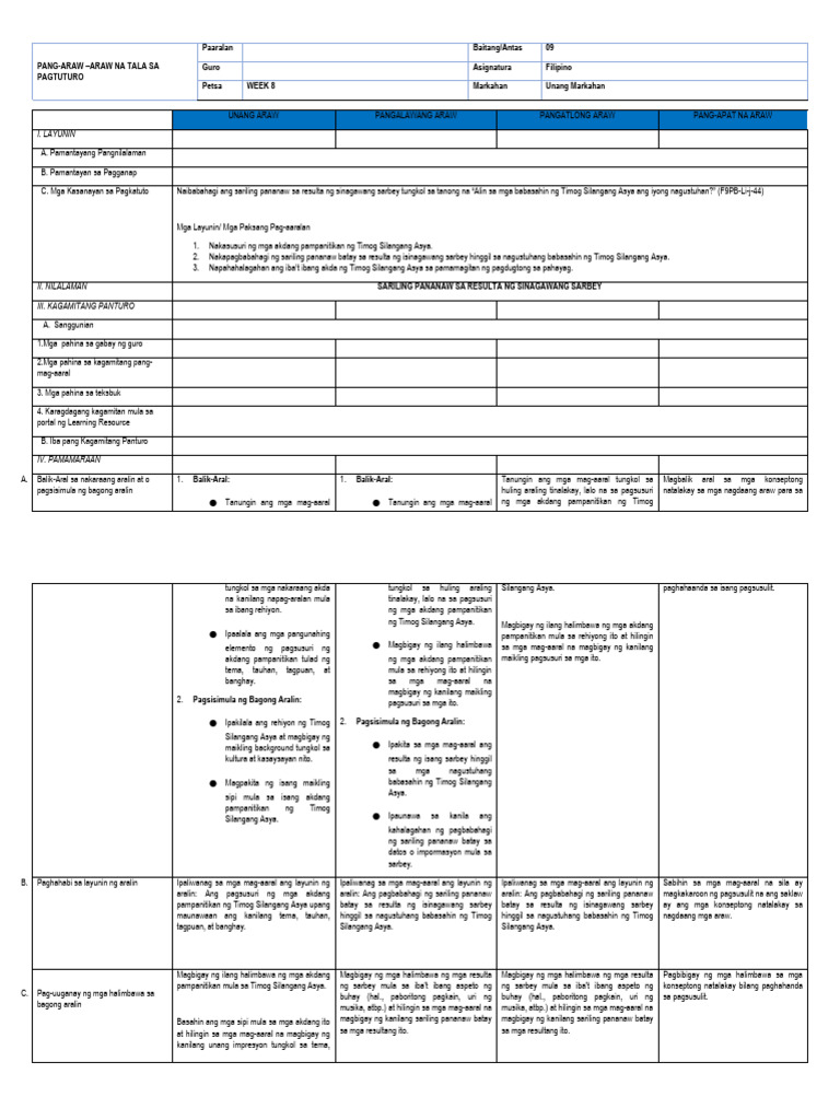 Filipino 9 Q1 Week8 | PDF