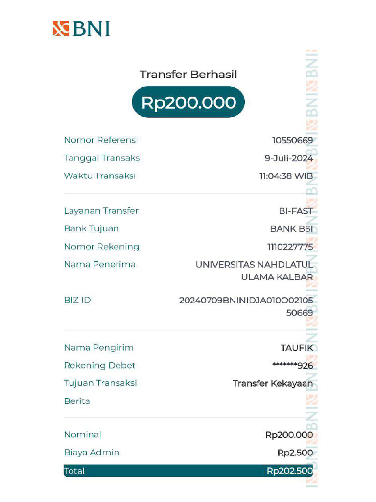 bukti transferan 200.000 | PDF