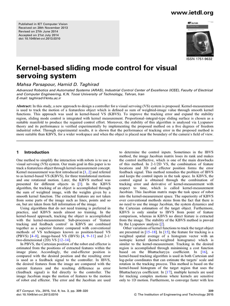 IET Computer Vision - 2015 - Parsapour - Kernel Based Sliding Mode ...