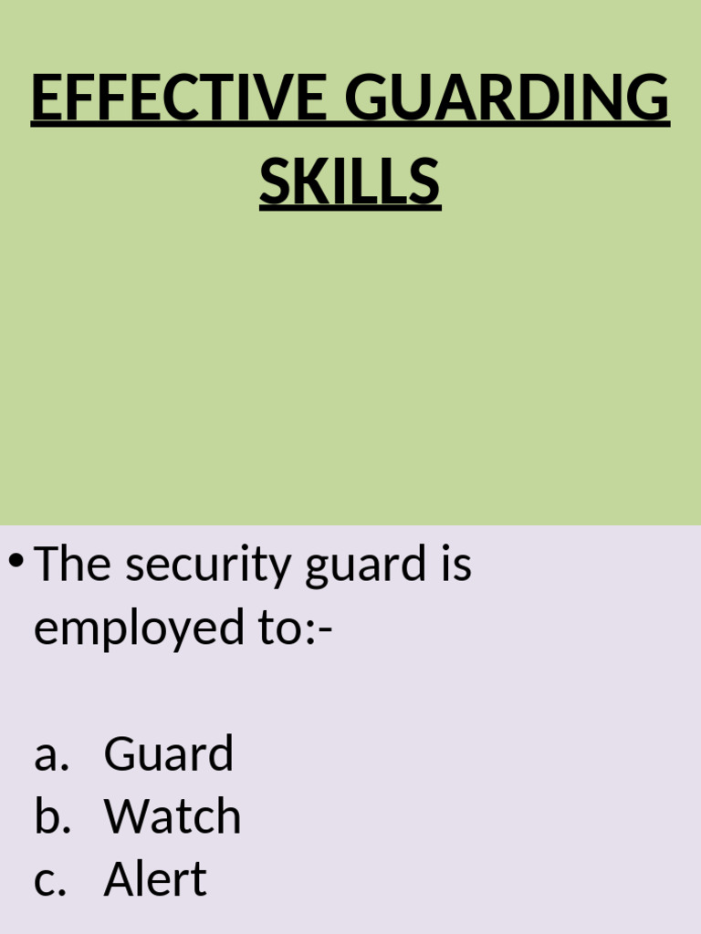 2... 3. Guard Force Management | PDF