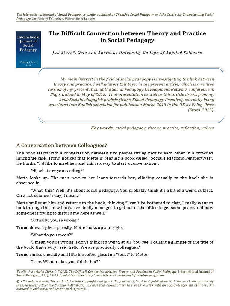 Storř - The Difficult Connection Between Theory and Practice | PDF