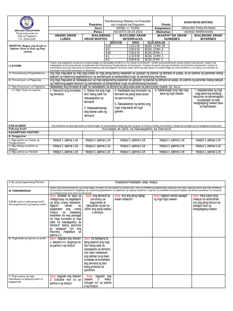 DLL Agosto 26 30,2024 | PDF