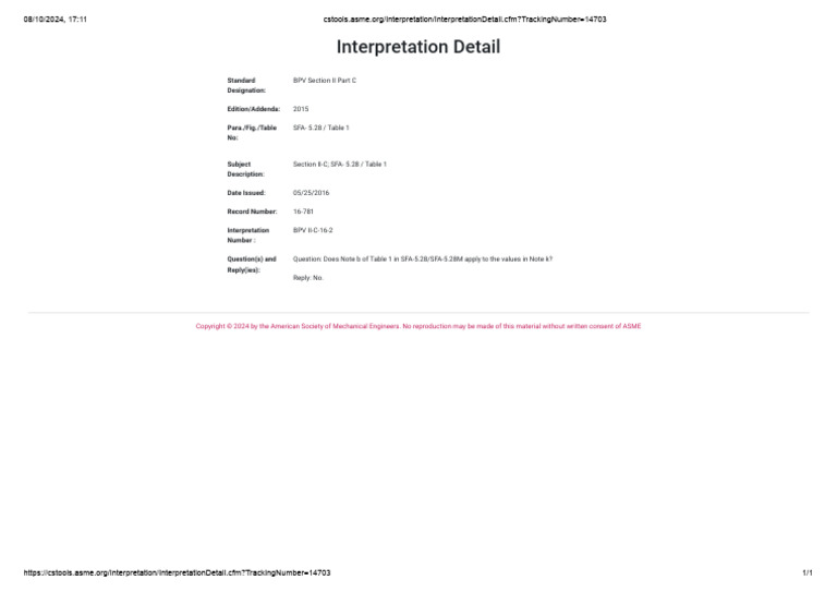 Interpretation InterpretationDetail - CFM TrackingNumber 14703 | PDF