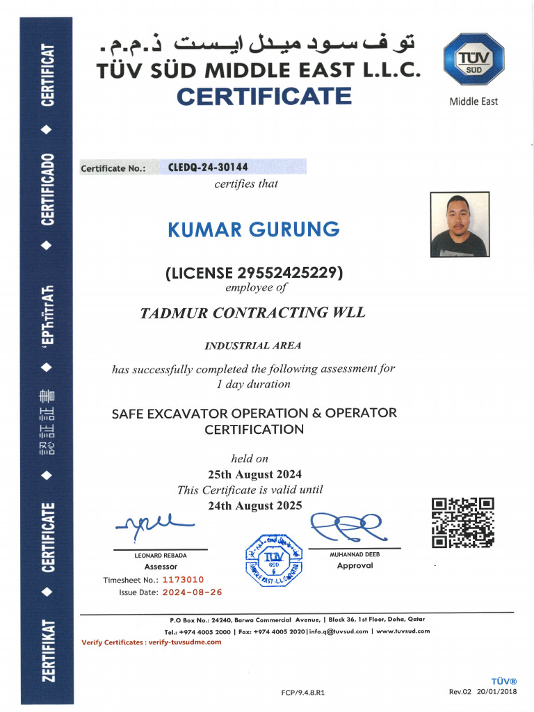 Kumar Kurang - Excavator (TUV) | PDF