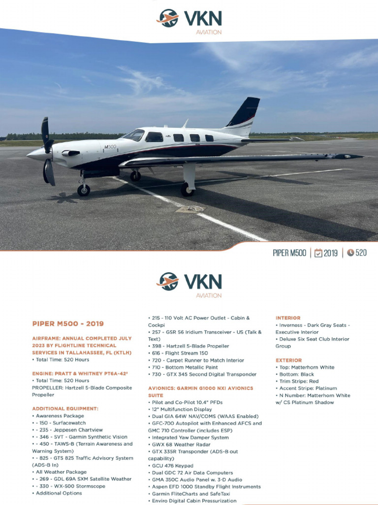 Piper M500 - Ano 2019 | PDF