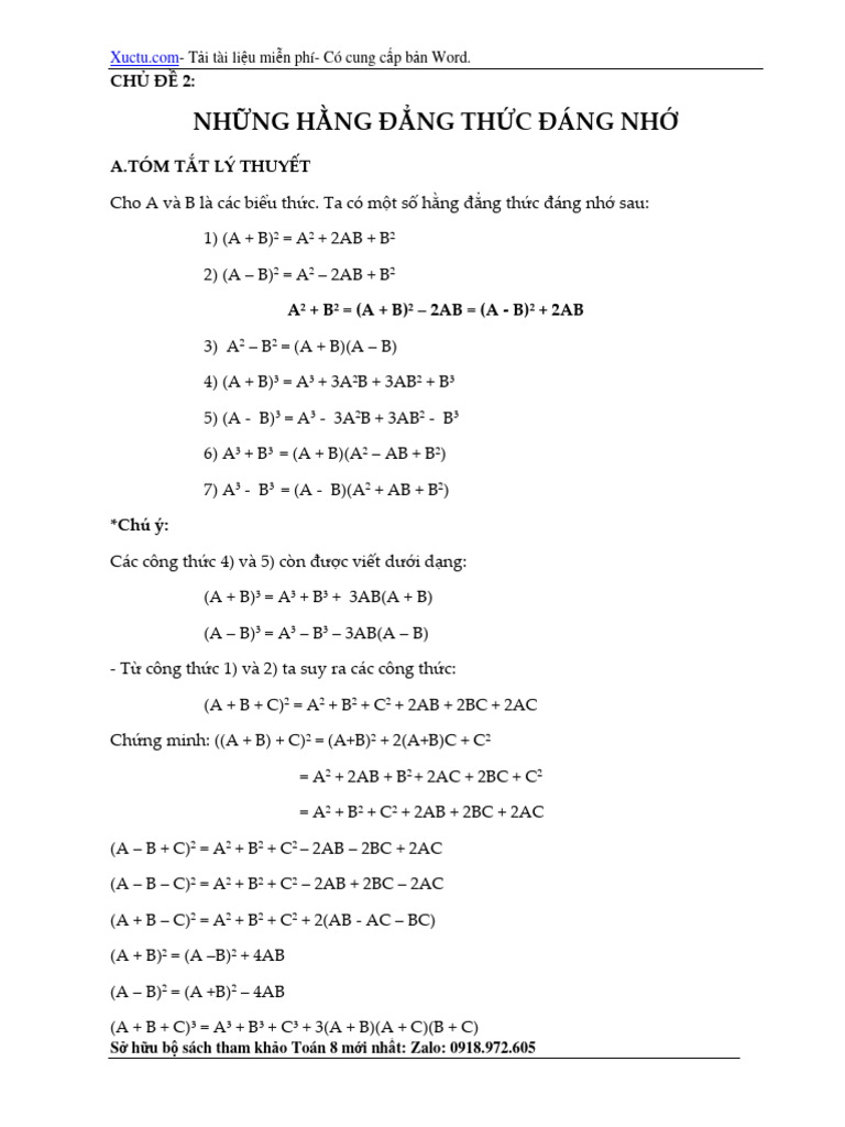Chuyen de Hang Dang Thuc Dang Nho Dai So 8 Chuong 1 FULL Co Phan Dang ...