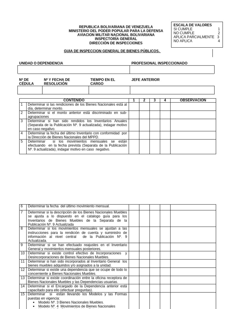 Guia de Inspeccion de BNM Nueva 1 | PDF