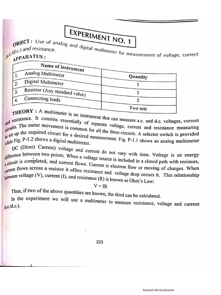 Experiment 1 (EMI) | PDF