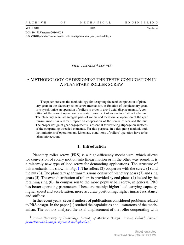 A Methodology of Designing Teeth | PDF