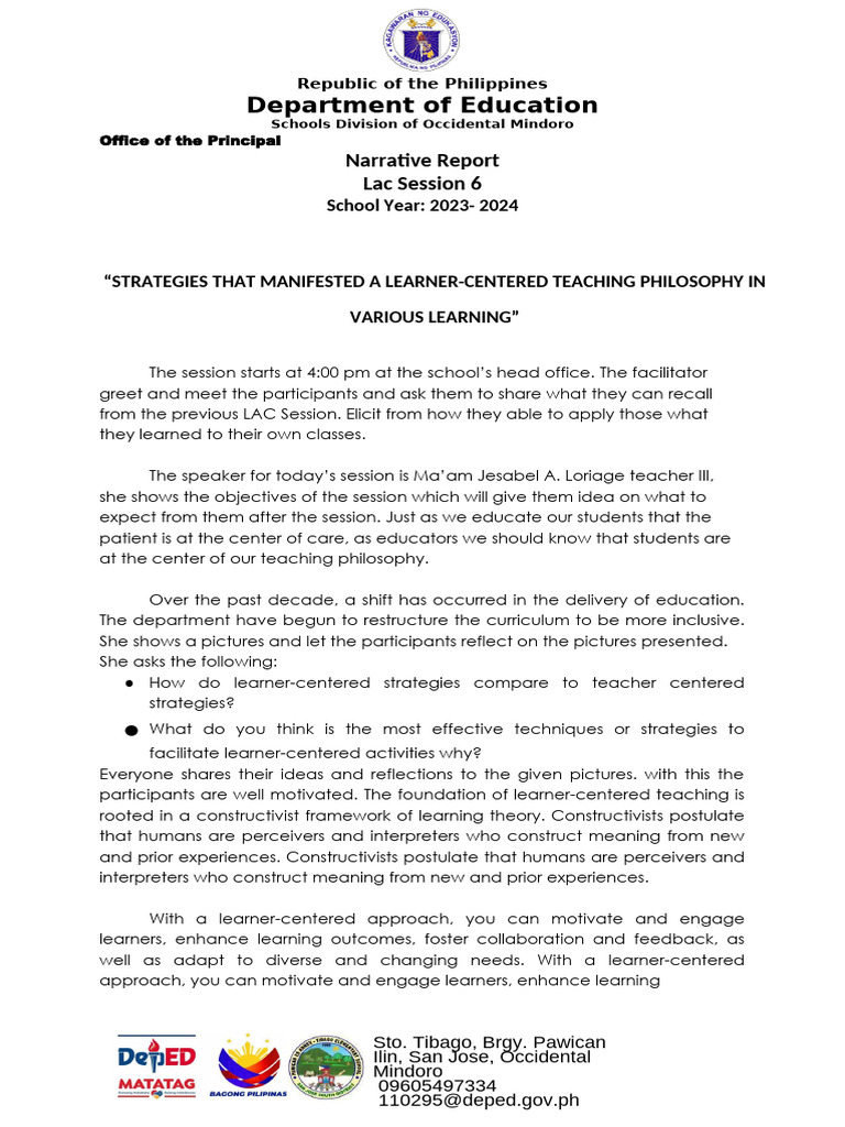 SLAC Narrative Session 6 8 | PDF