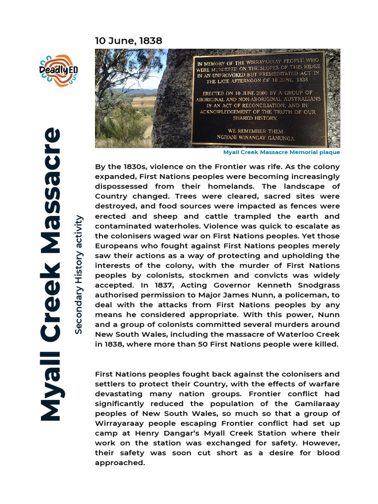 Myall Creek Massacre 1 | PDF