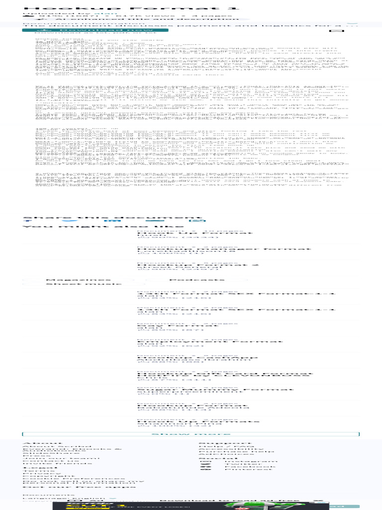 Hookup Format 1 PDF Payments | PDF