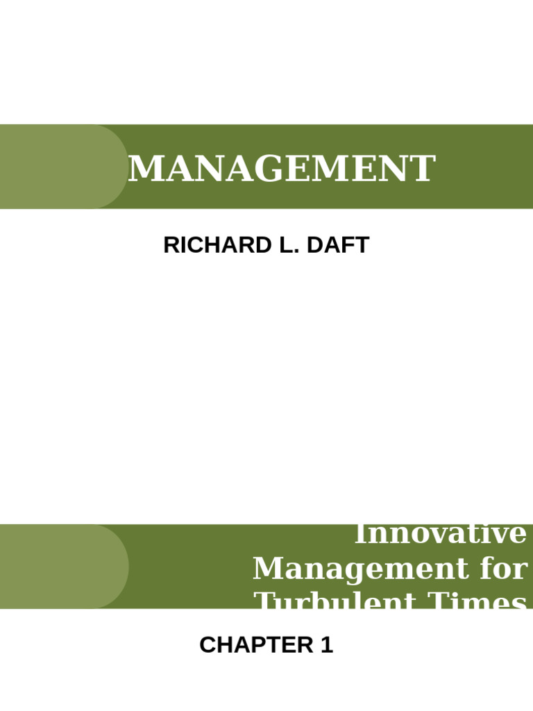 Chapter 1 - Introduction To Management | PDF