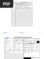 Material Rejection Report | PDF | Business