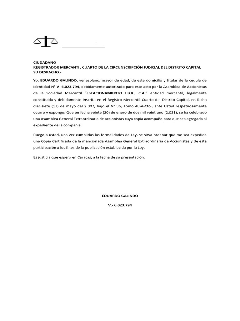 Acta De Asamblea B F K Ii Pdf