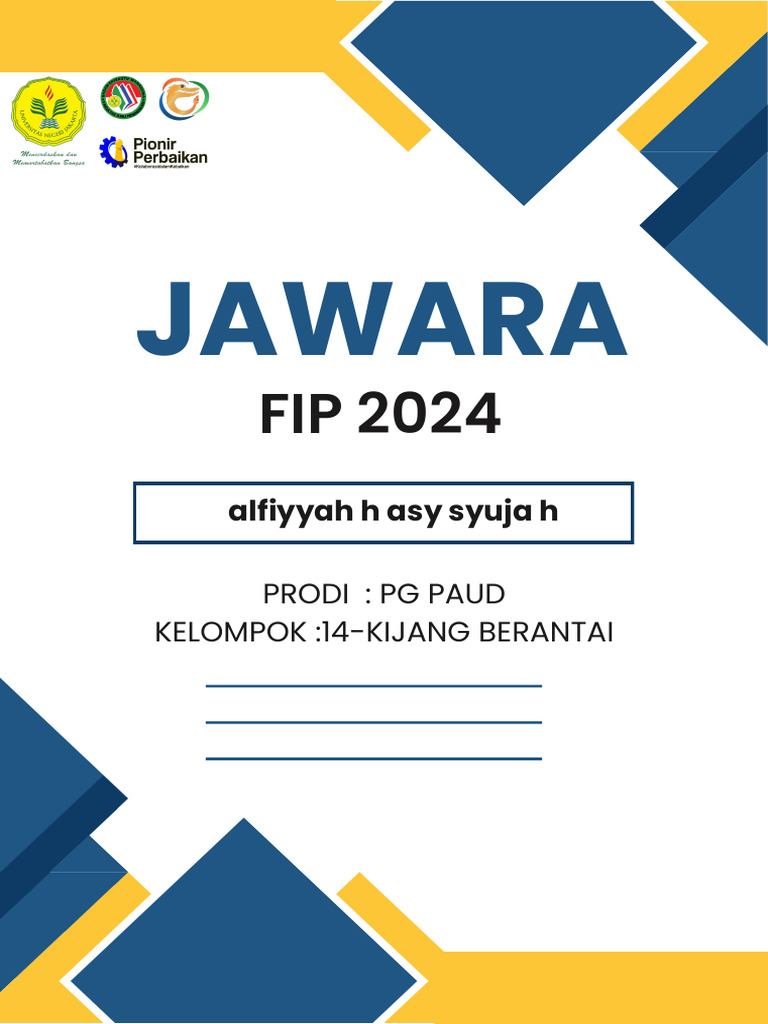 Biru Kuning Putih Profesional Sampul Modul Pembelajaran Dokumen A4 | PDF