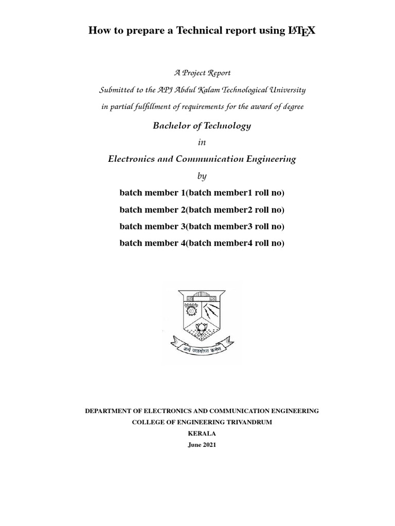 KTU B Tech Project Report Template | PDF | Databases | My Sql