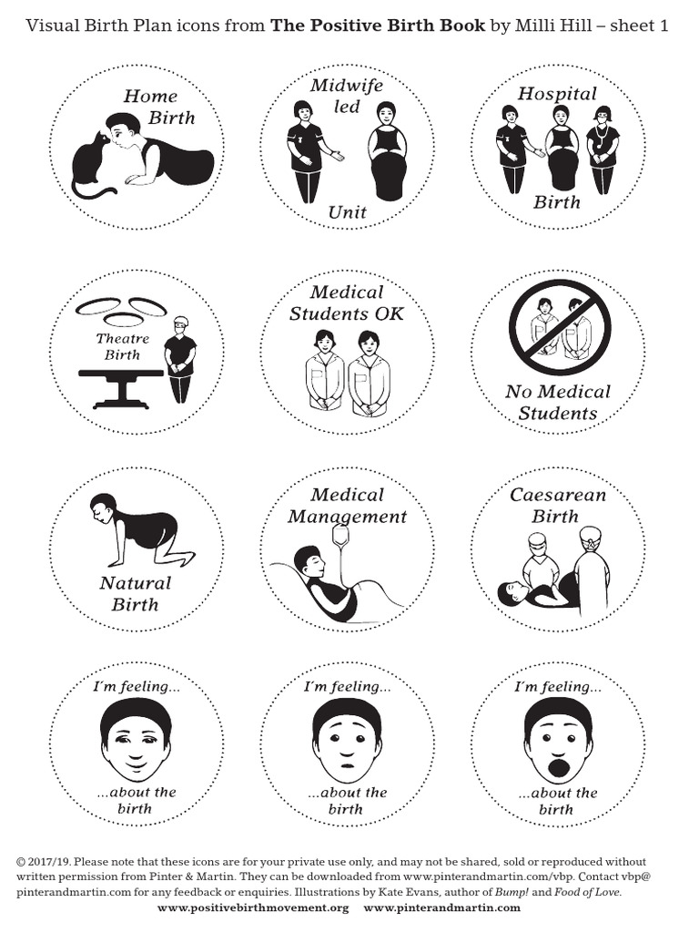 Visual Birth Plan Icons from Milli Hill | PDF | Social Science