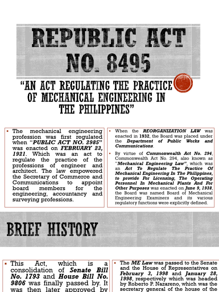 Republic Act No. 8495 | PDF