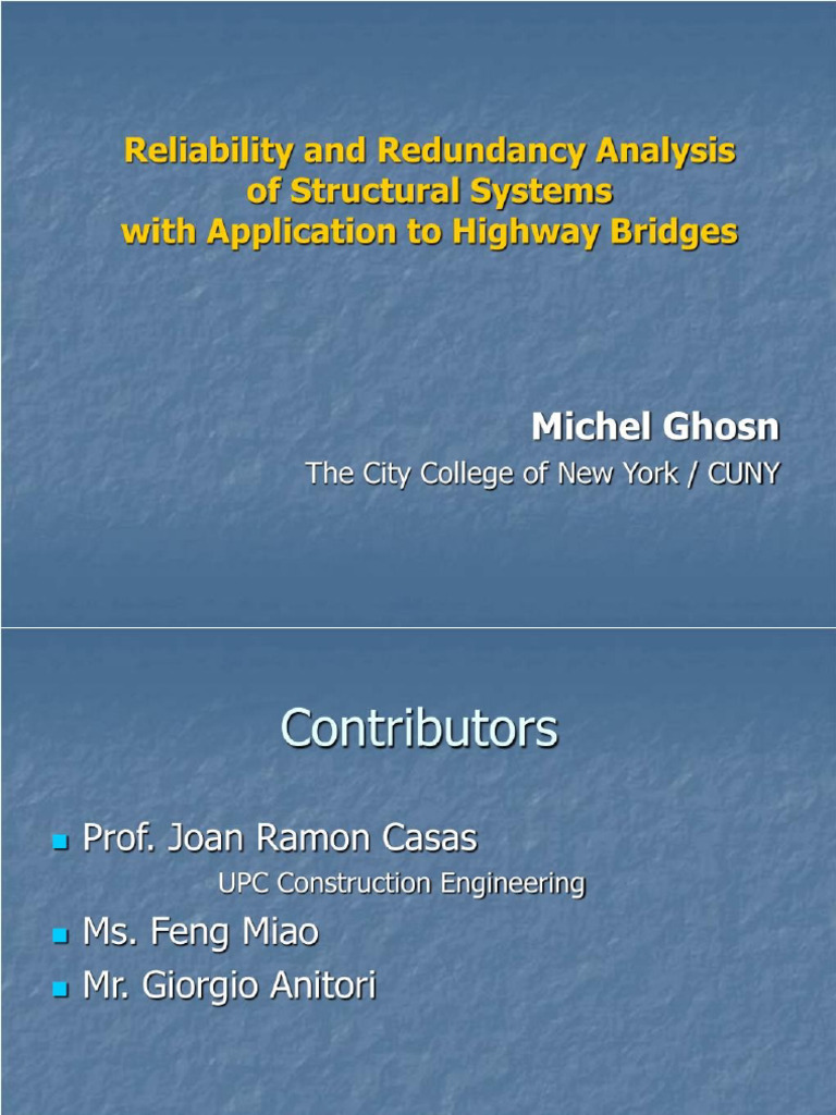 Reliability and Redundancy Analysis | PDF