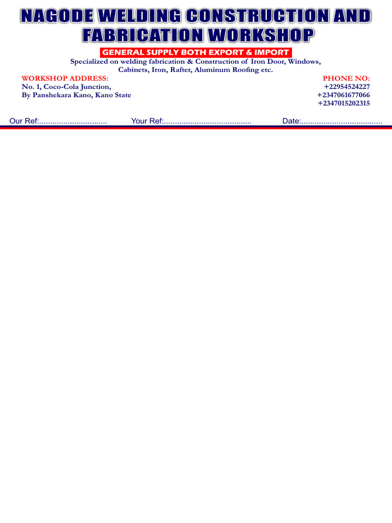 Nagode Welding Letterhead_020343 | PDF