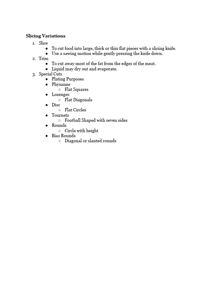 Slicing Variations | PDF