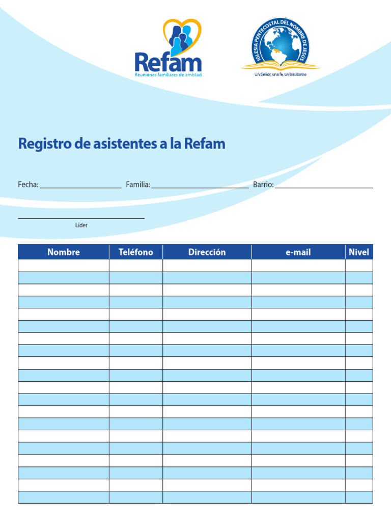 Registro Asistentes Refam | PDF