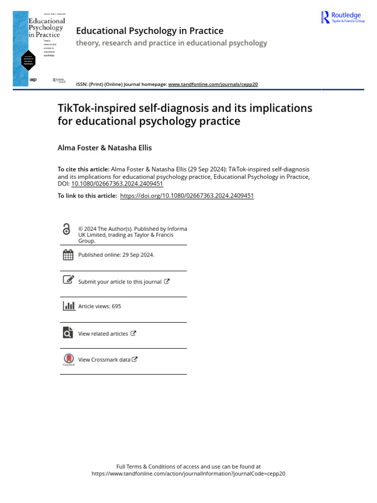 TikTok-inspired Self-Diagnosis and Its Implications For Educational ...