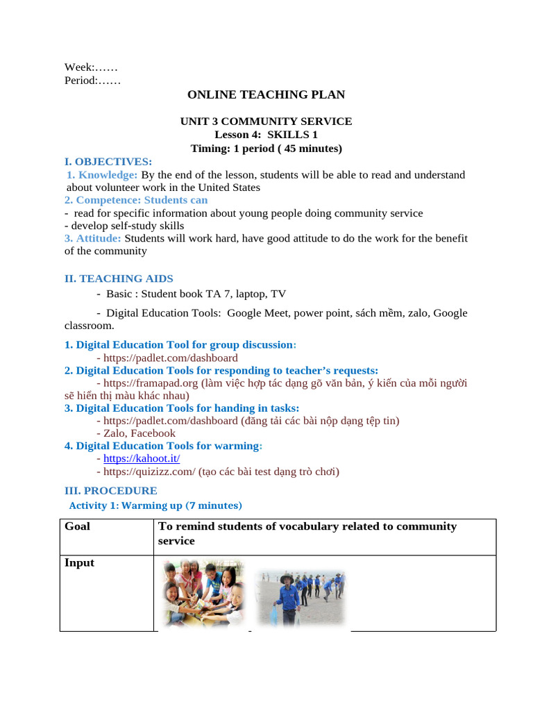 E7-Unit 3. Lesson 4. Skills 1 | PDF