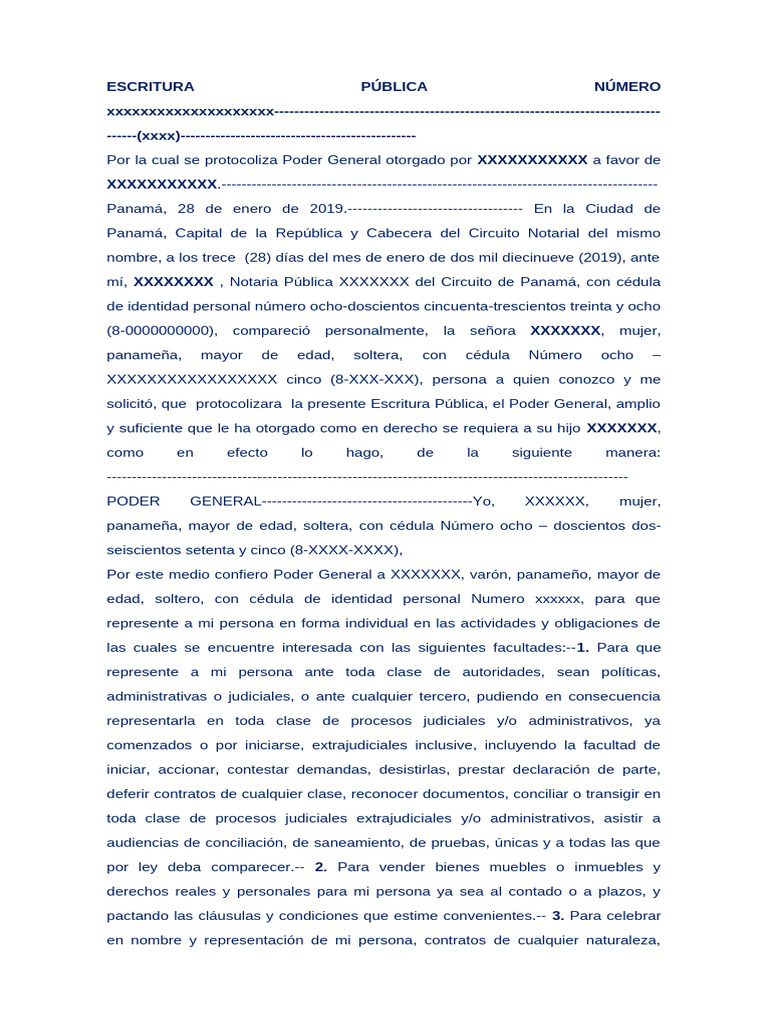 Escritura de Poder General | PDF