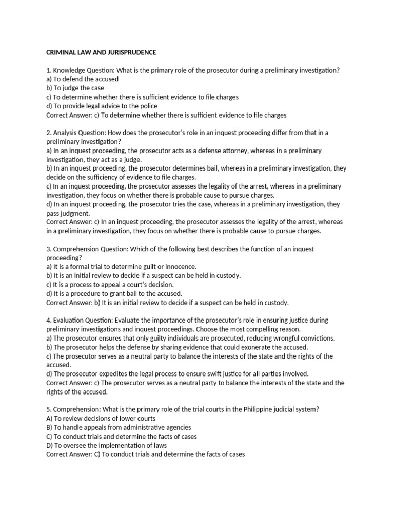 Criminal Law and Jurisprudence Review | PDF