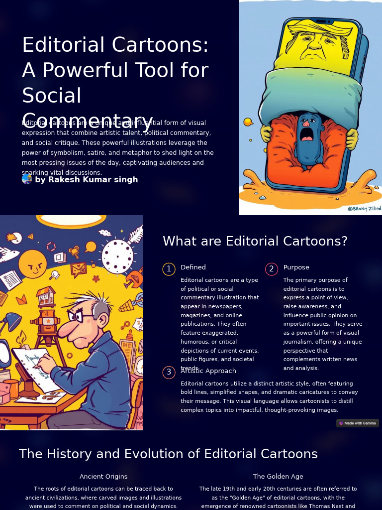 Editorial Cartoons A Powerful Tool For Social Commentary | PDF