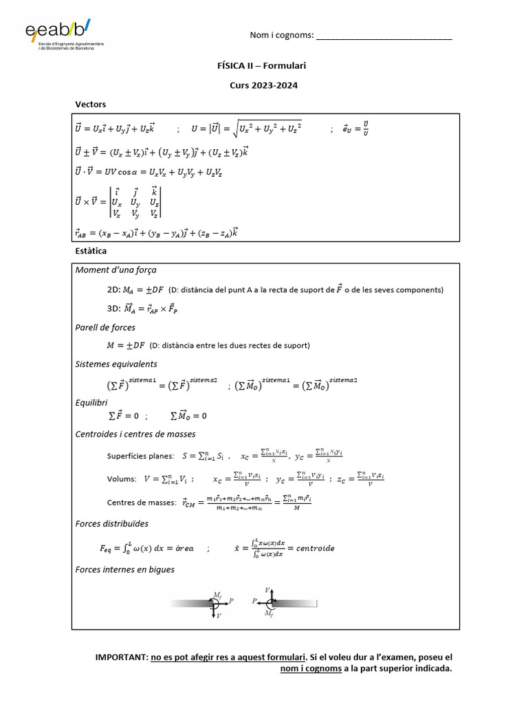 Formulari FisicaII | PDF