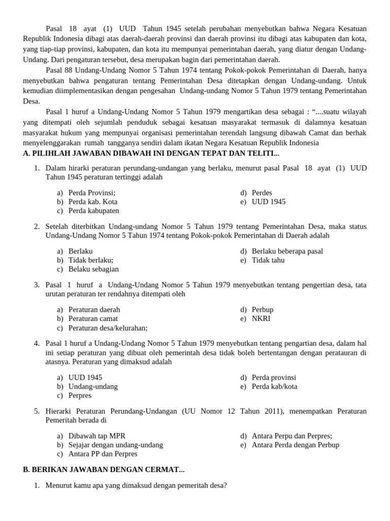 Soal Uts Ganjil PPKN 2023 | PDF