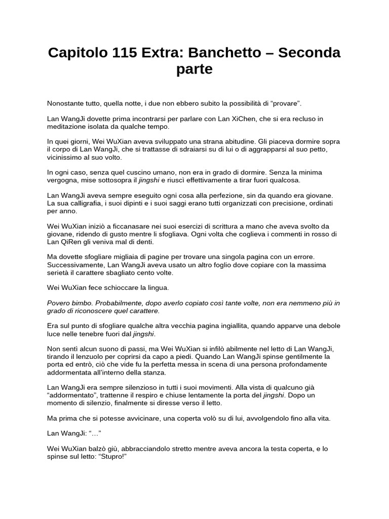 Capitolo 115 Extra - Banchetto - Seconda Parte | PDF
