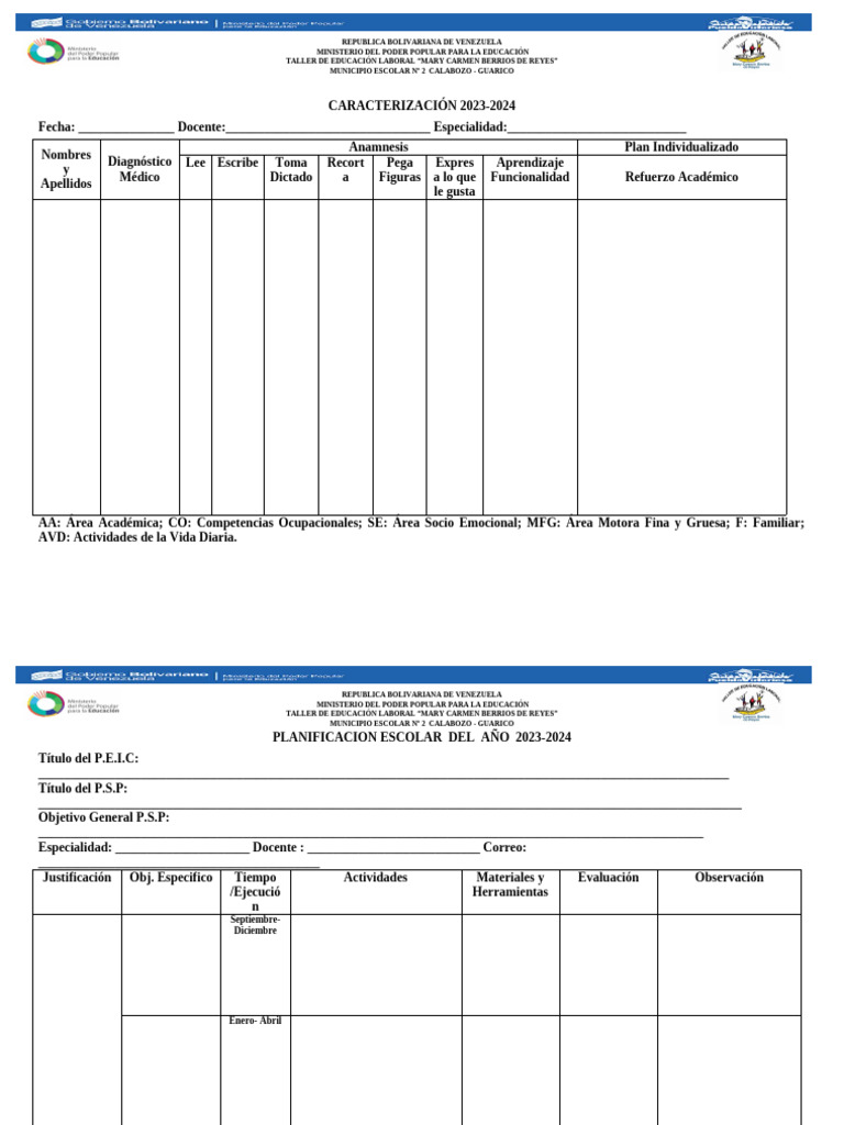 FORMATOS 2023-2024 | PDF
