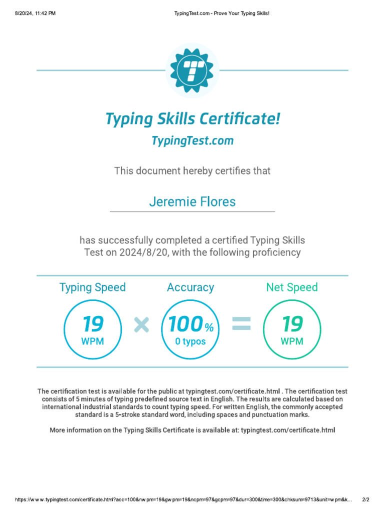 Typing Speed | PDF