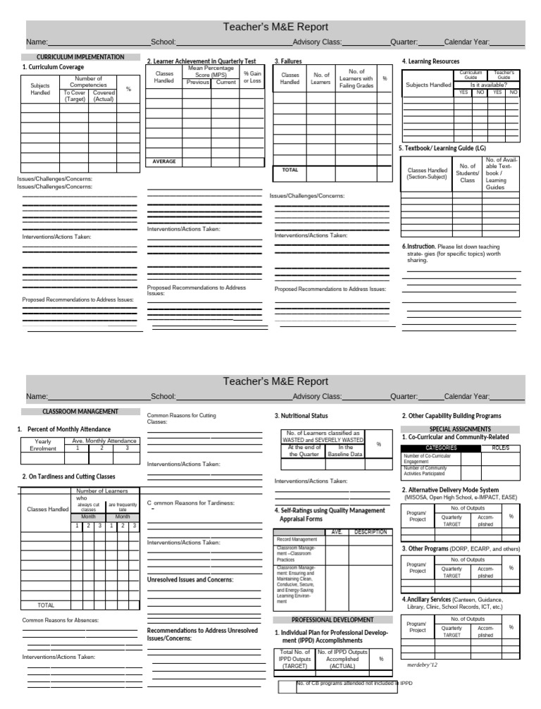 Teachers ME Report | PDF | Curriculum | Teachers
