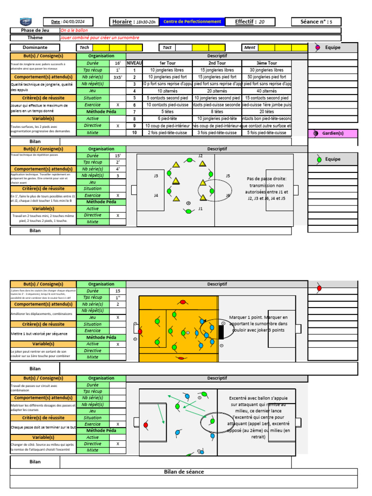 Seance 5 Jouer Combine Pour Creer Un Surnombre | PDF