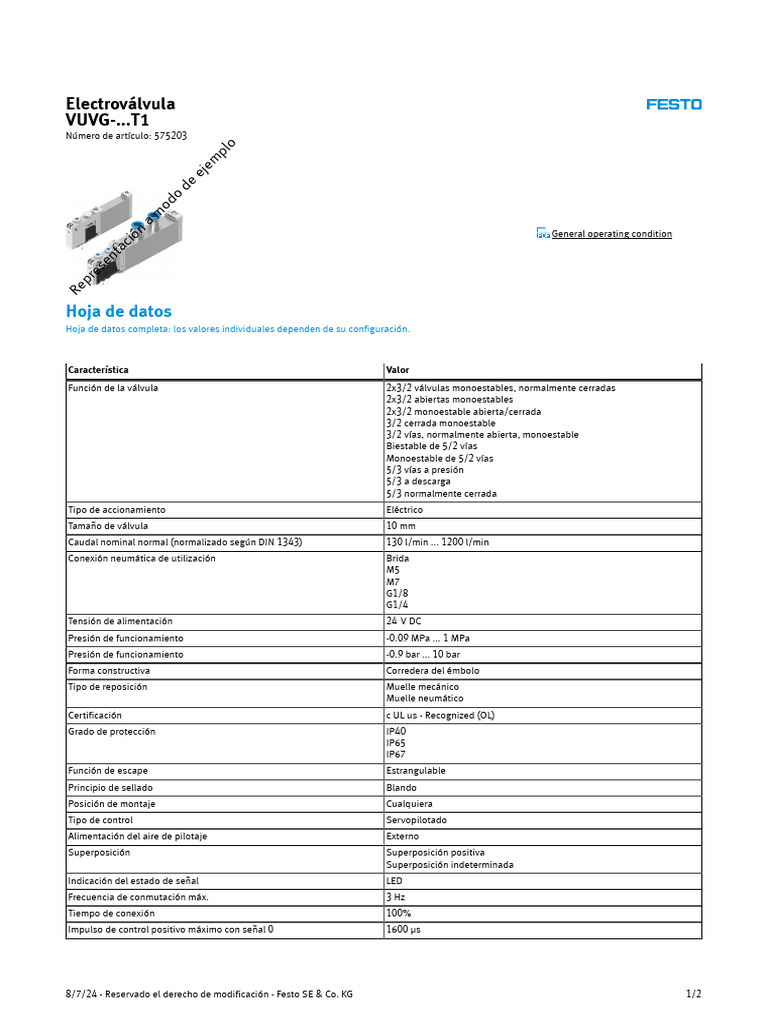 Festo 575203 | PDF