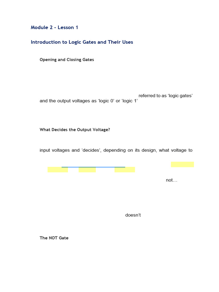 Module 2 Lesson 1 | PDF